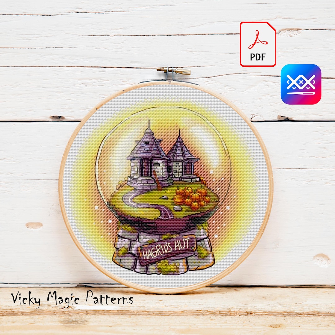 Cross Stitch Pattern PDF Hagrid's Hut Chart Crossstitch DMC Xstitching ...