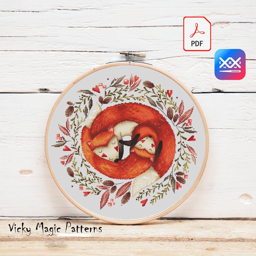 Cross Stitch Pattern PDF and Saga "tangle of Love" Chart Crossstitch ...