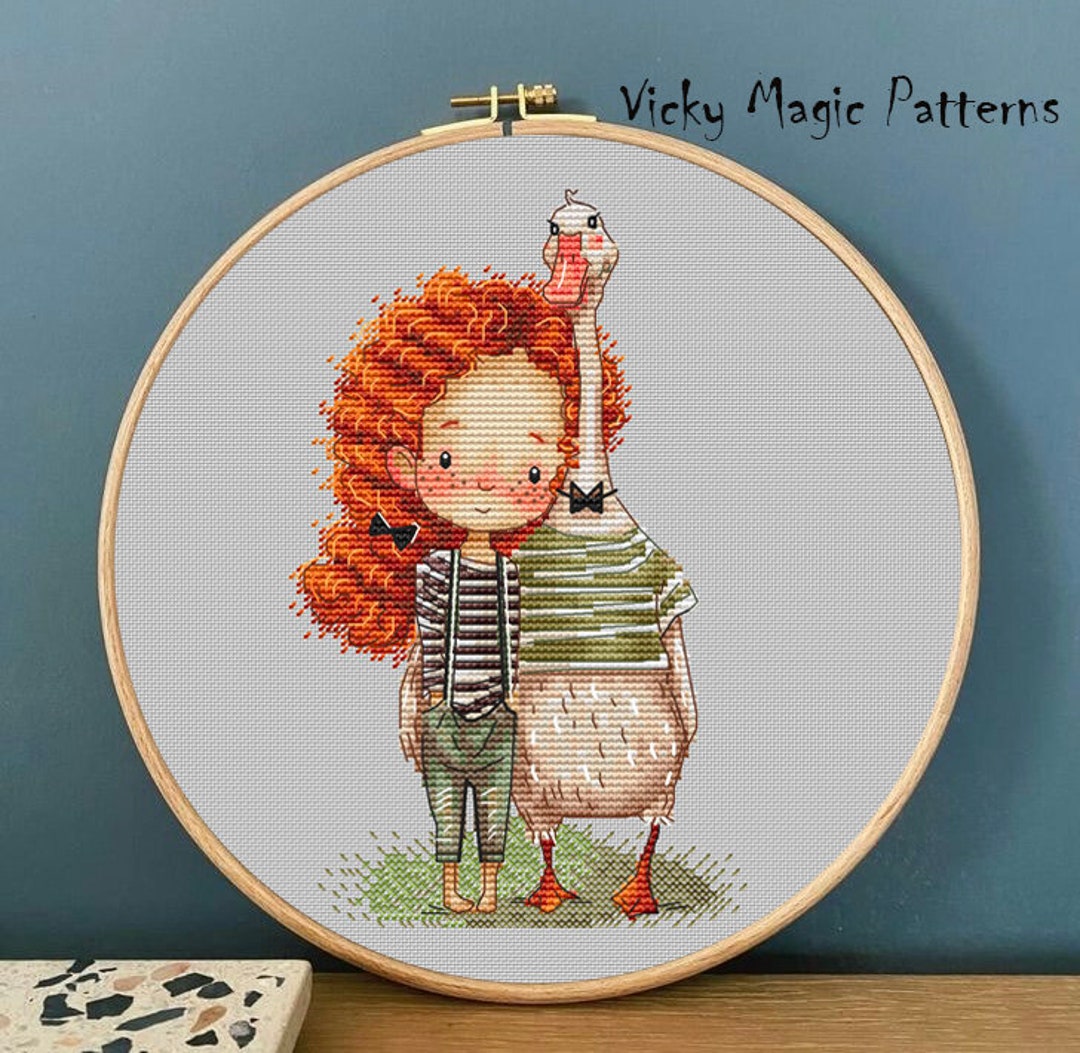 Cross Stitch Pattern PDF and Saga "lucy and Goose" Chart Crossstitch ...