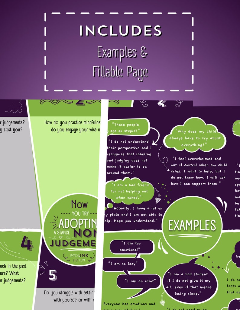 DBT Skill A Stance of Nonjudgement - Etsy