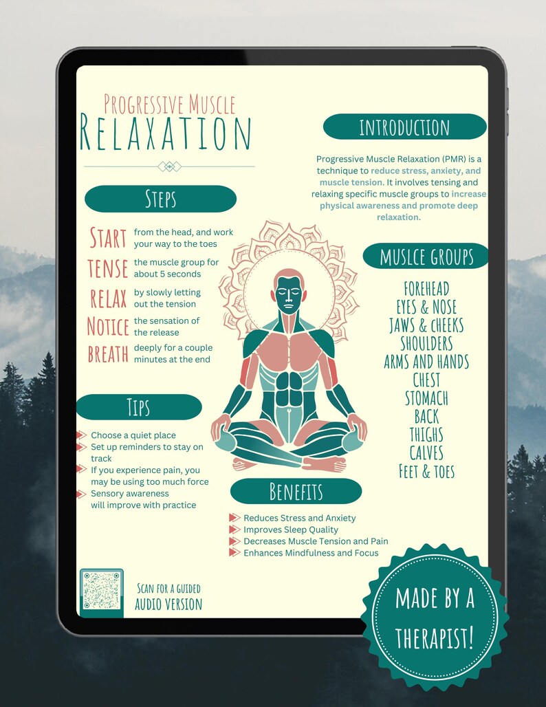 Progressive Muscle Relaxation Technique - Etsy