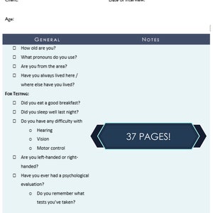 Clinical Interview + Clinical Intake Templates - Etsy