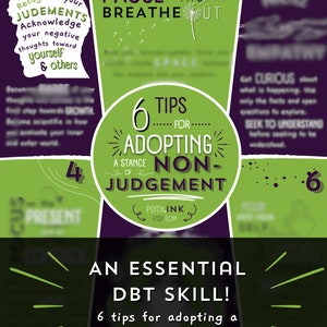 DBT Skill - A Stance of Nonjudgement - Etsy