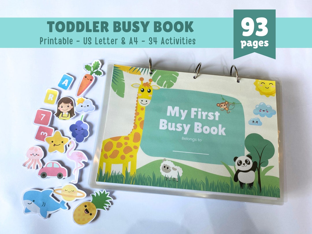 Kids Quiet Book, Toddler Learning Binder, Busy Book Printable ...