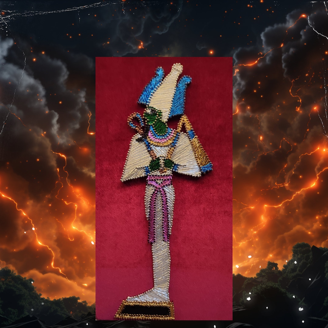 Osiris,handmade Ancient Egypt String Art Wall Decor,thread Art ...