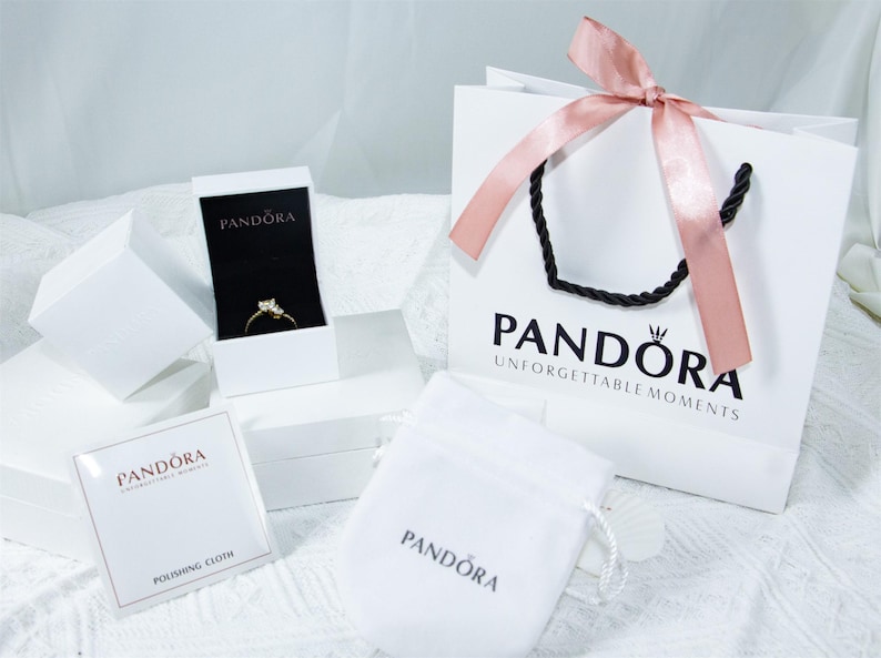 Elevated Red Heart Ring Pandora Gift Box Set Silver Ring,delicate Ring ...