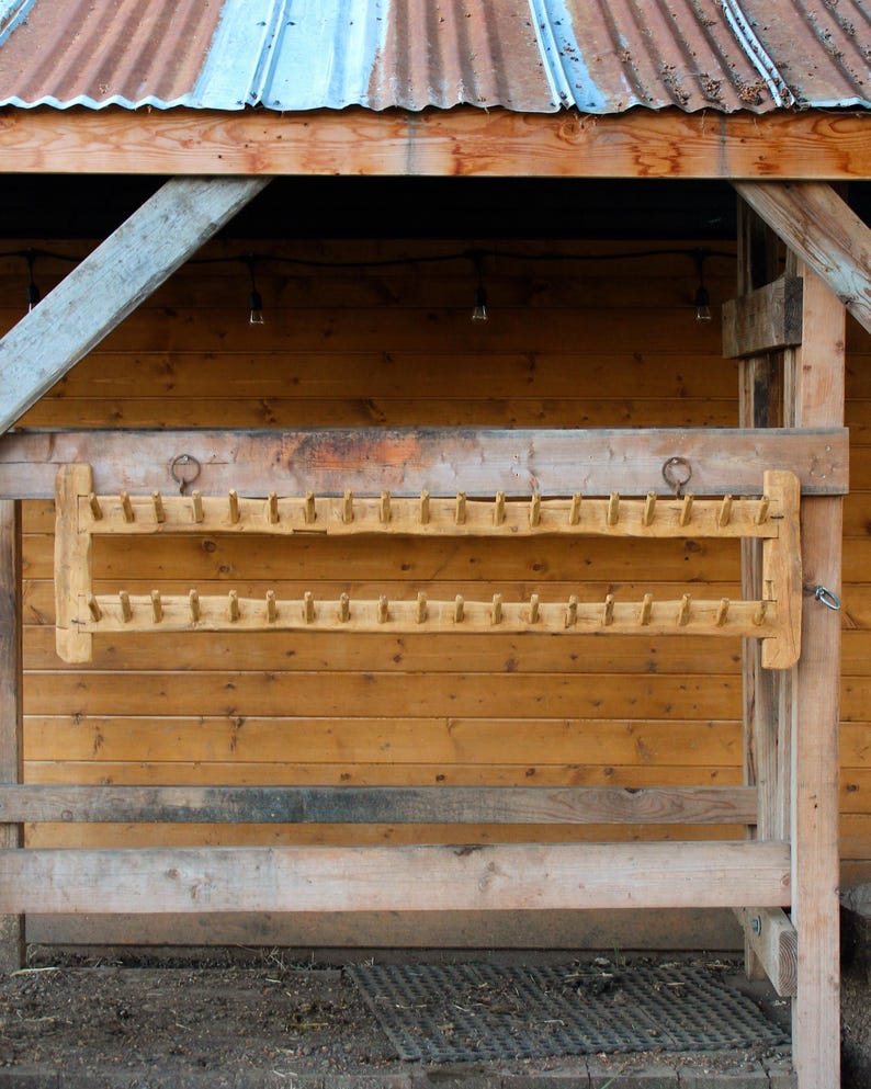 Antique Wooden Plow Hanging Rack 5ft Old Rustic Coat Rack Primitive ...