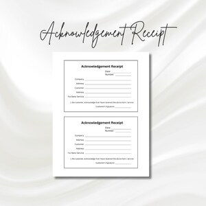 Acknowledgment Receipt, Cash Receipt, Rental Receipt, Sales Receipt ...