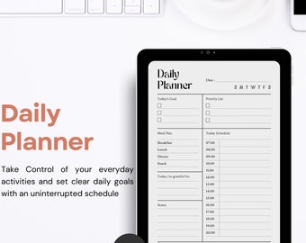 Pastel Daily Planner, Printable Daily Planner, Digital Daily Planner ...
