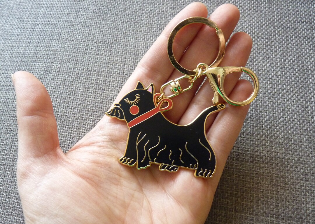 Enamel Scotty Dog Keyring - Etsy
