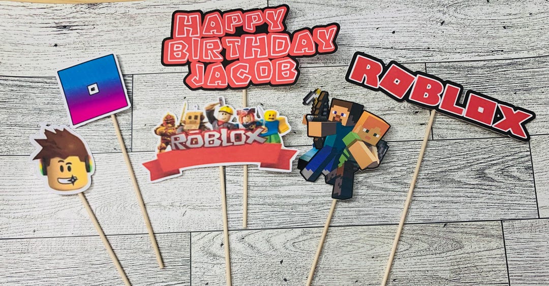 Roblox Cake Topper Set. - Etsy