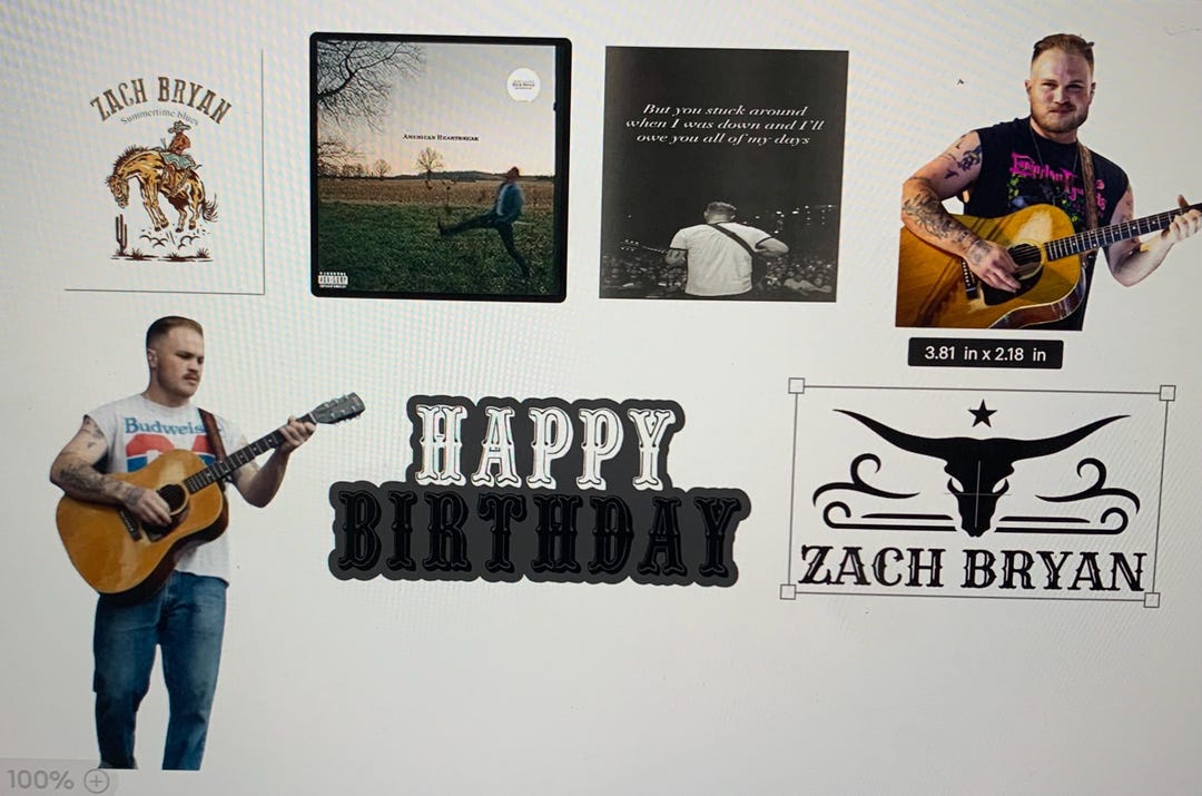 Zach Bryan Cake Topper Set. Birthday Sign Included - Etsy