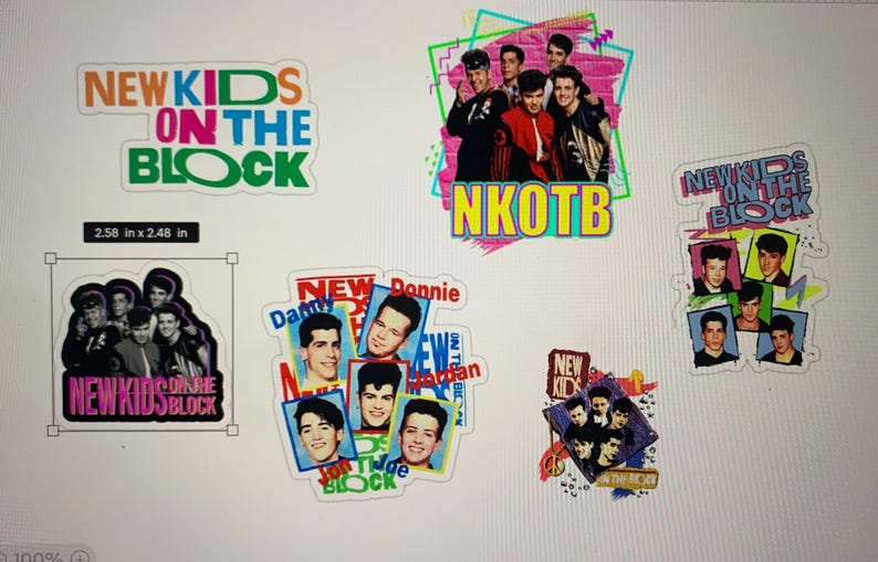 New Kids on the Block Cake Topper Set. Can Customize Birthday Message ...