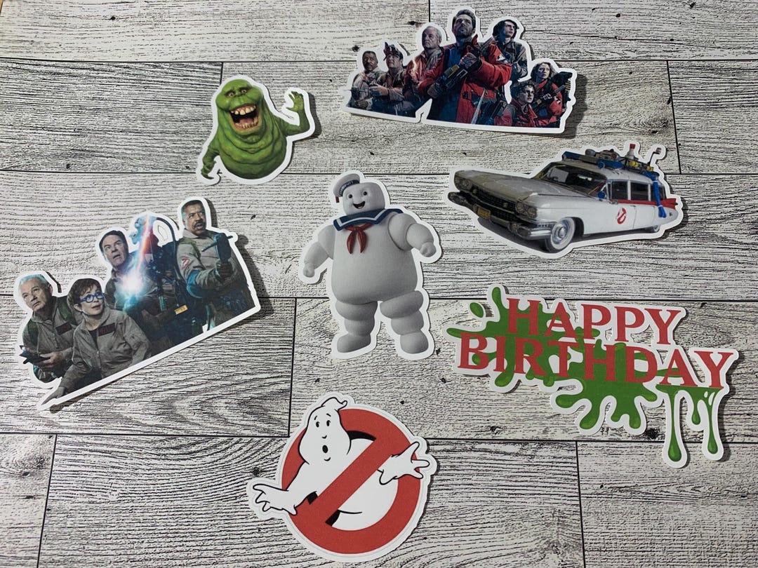 Ghostbusters Cake Toppers Customize Birthday Message. - Etsy