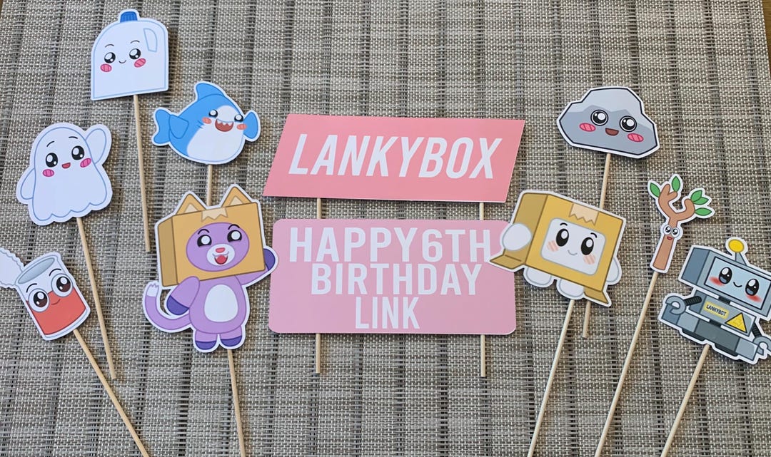 Lankybox Cake Topper Set. Customized Birthday Message Included - Etsy