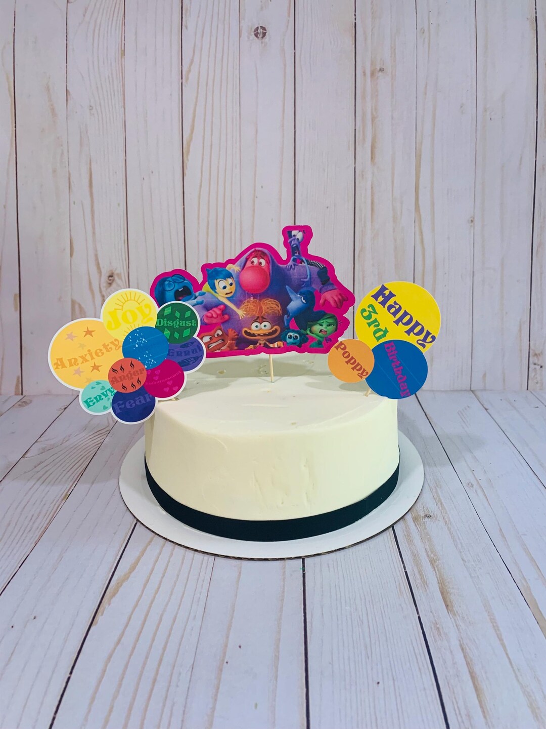 Inside Out Cake Topper Set. Customize Birthday Message - Etsy