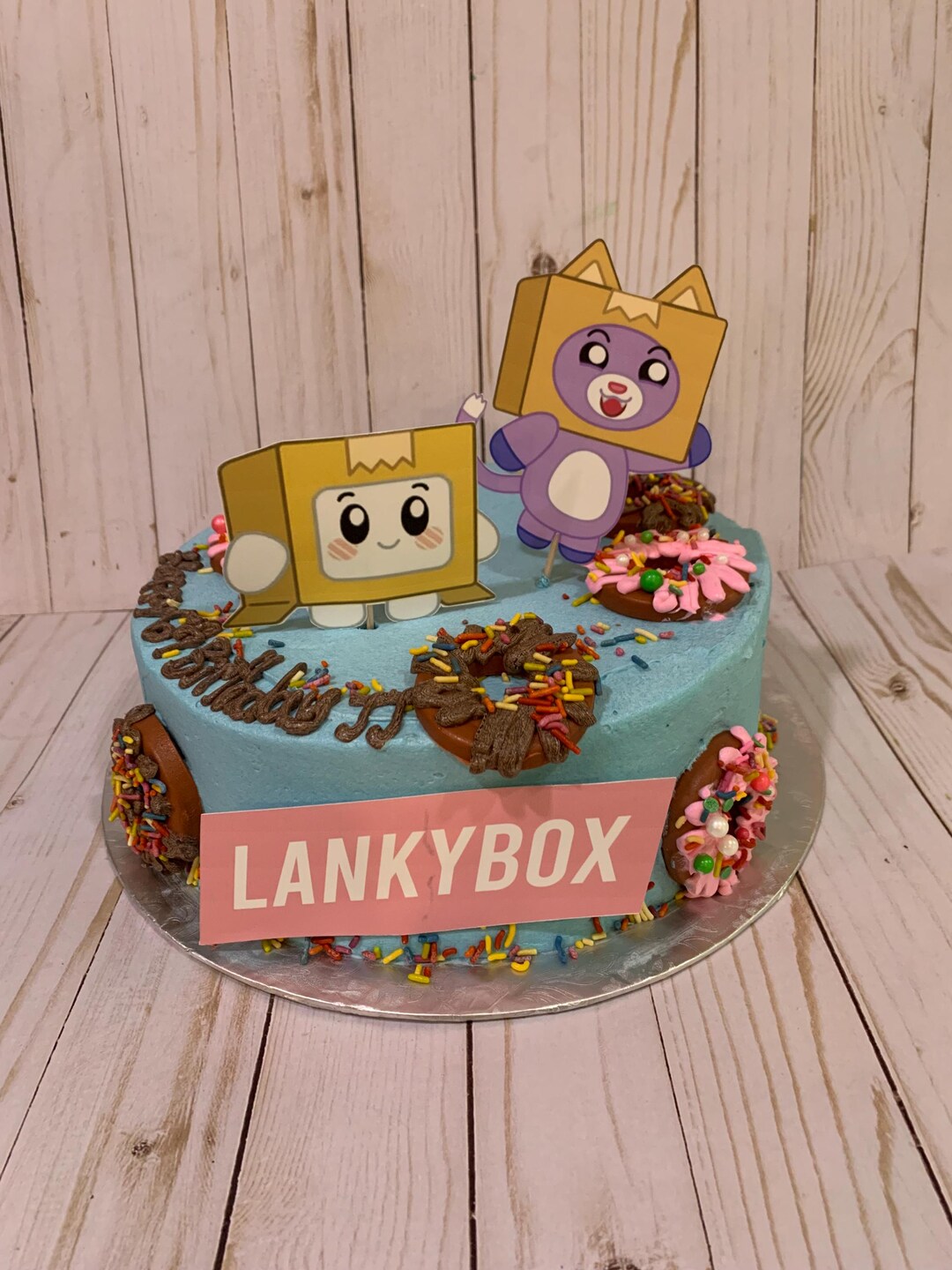 Lankybox Cake Topper Set. Customize Birthday Message - Etsy