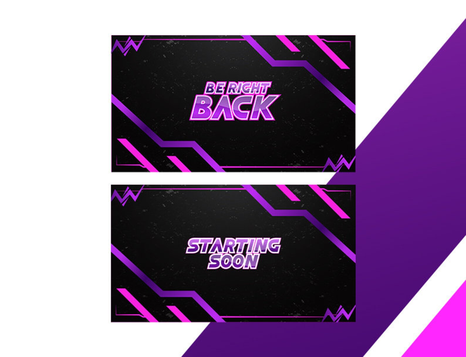 Purple and Pink Overlay Package for Twitch, Youtube, OBS, Streamlabs - Etsy