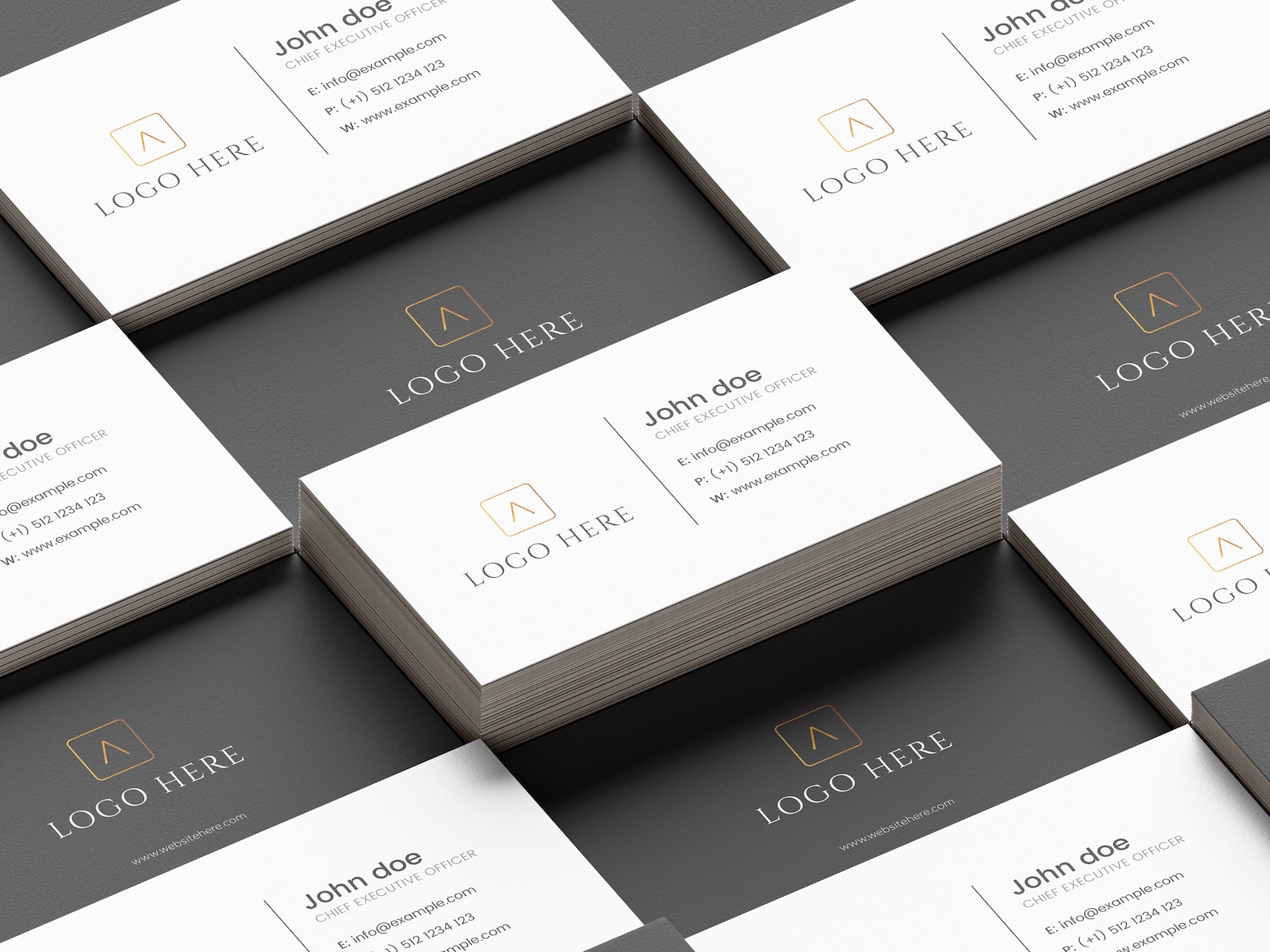 Classy Business Card Design Template | Business Card | Black and White ...