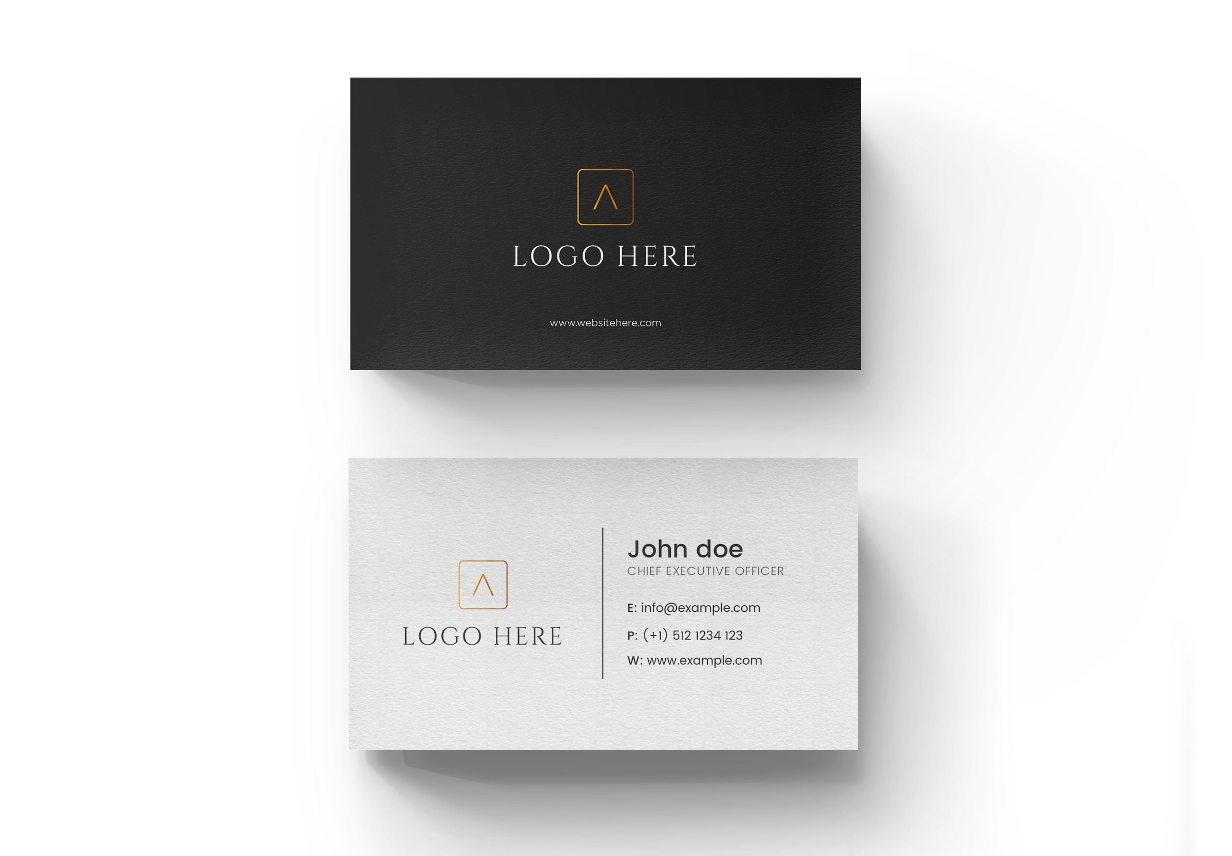 Classy Business Card Design Template | Business Card | Black and White ...