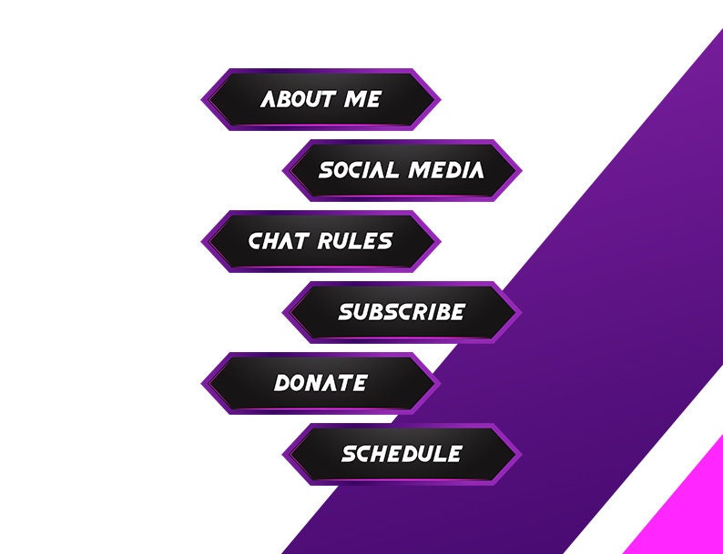 Purple and Pink Overlay Package for Twitch, Youtube, OBS, Streamlabs - Etsy