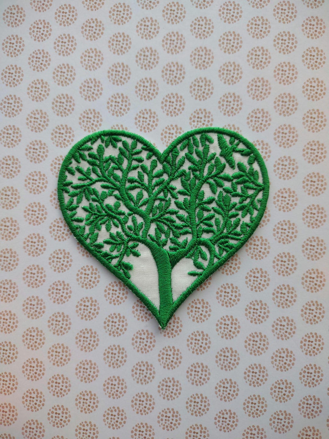 Green Heart Tree of Life Embroidered Patch 3x3 - Etsy