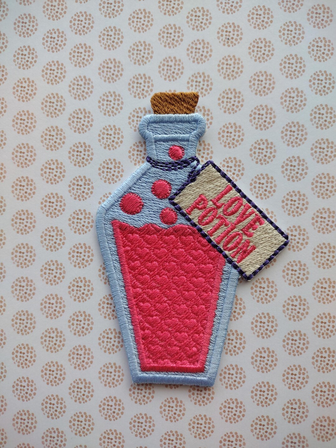 Love Potion Bottle Embroidered Patch 2.5x3.9 - Etsy