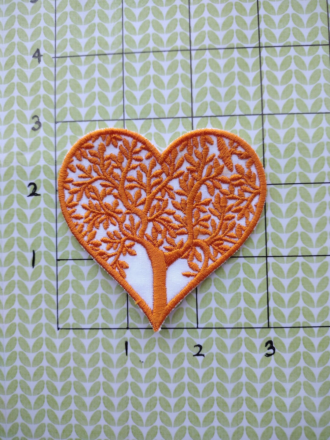 Orange Heart Tree of Life Embroidered Patch 3x3 - Etsy