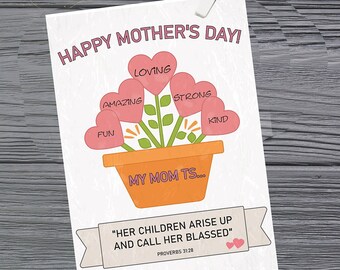 Mother's Day Bible Craft, Kids Bible Crafts, Kids Coloring Flowers, My ...