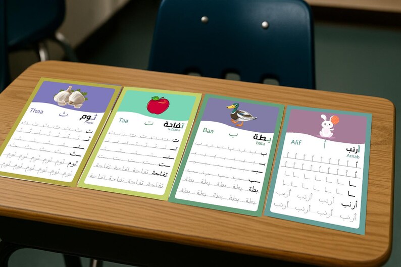 Arabic Alphabet Flashcards for Kids | Learn Arabic Letters أ ب ت ث With ...