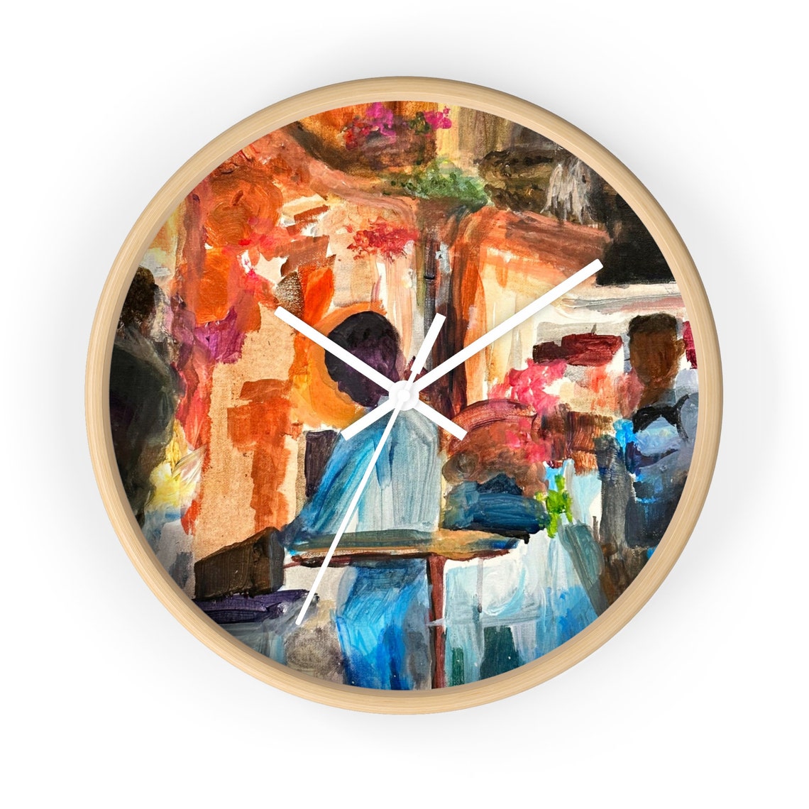 Round Wall Clock - Italy Italian Restaurant-themed - Kitchen Decor ...