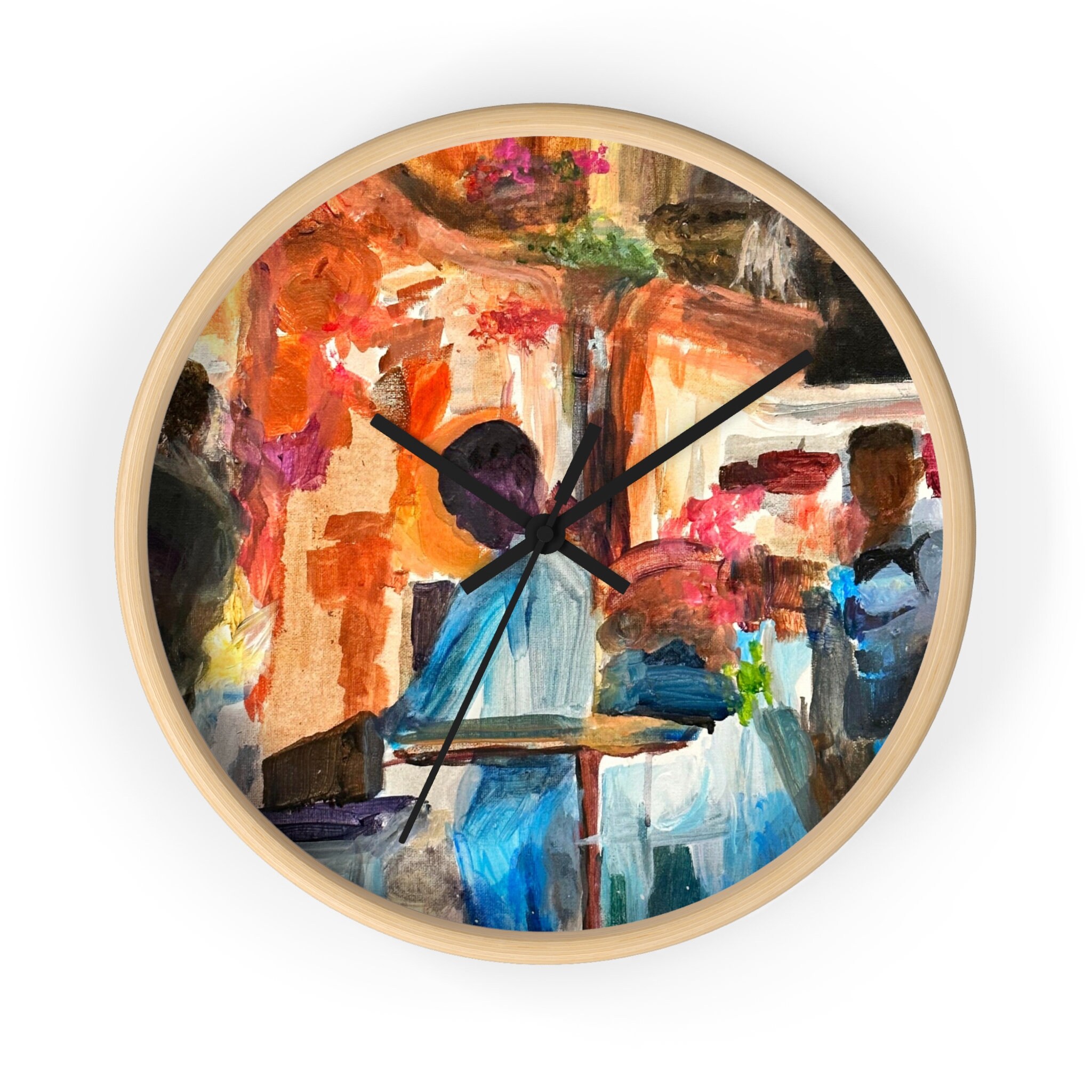 Round Wall Clock - Italy Italian Restaurant-themed - Kitchen Decor ...