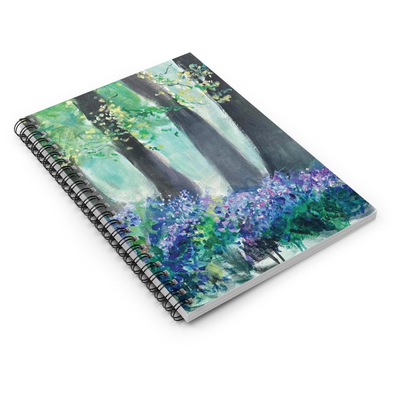 Spiral Notebook - Ruled Line - Lavender Forest - Blank 6x8 Inches - 118 ...