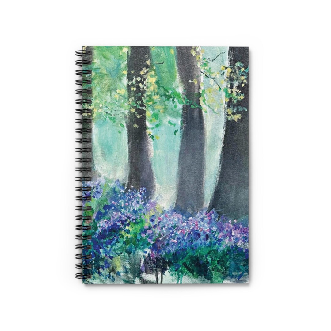 Spiral Notebook - Ruled Line - Lavender Forest - Blank 6x8 Inches - 118 ...