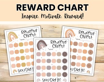 Reward Chart for Kids. Printable Rainbow Llama Behavior Chart, Daily ...