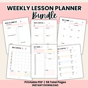 Weekly Homeschool Lesson Planner, Homeschool Teacher Lesson Planner ...