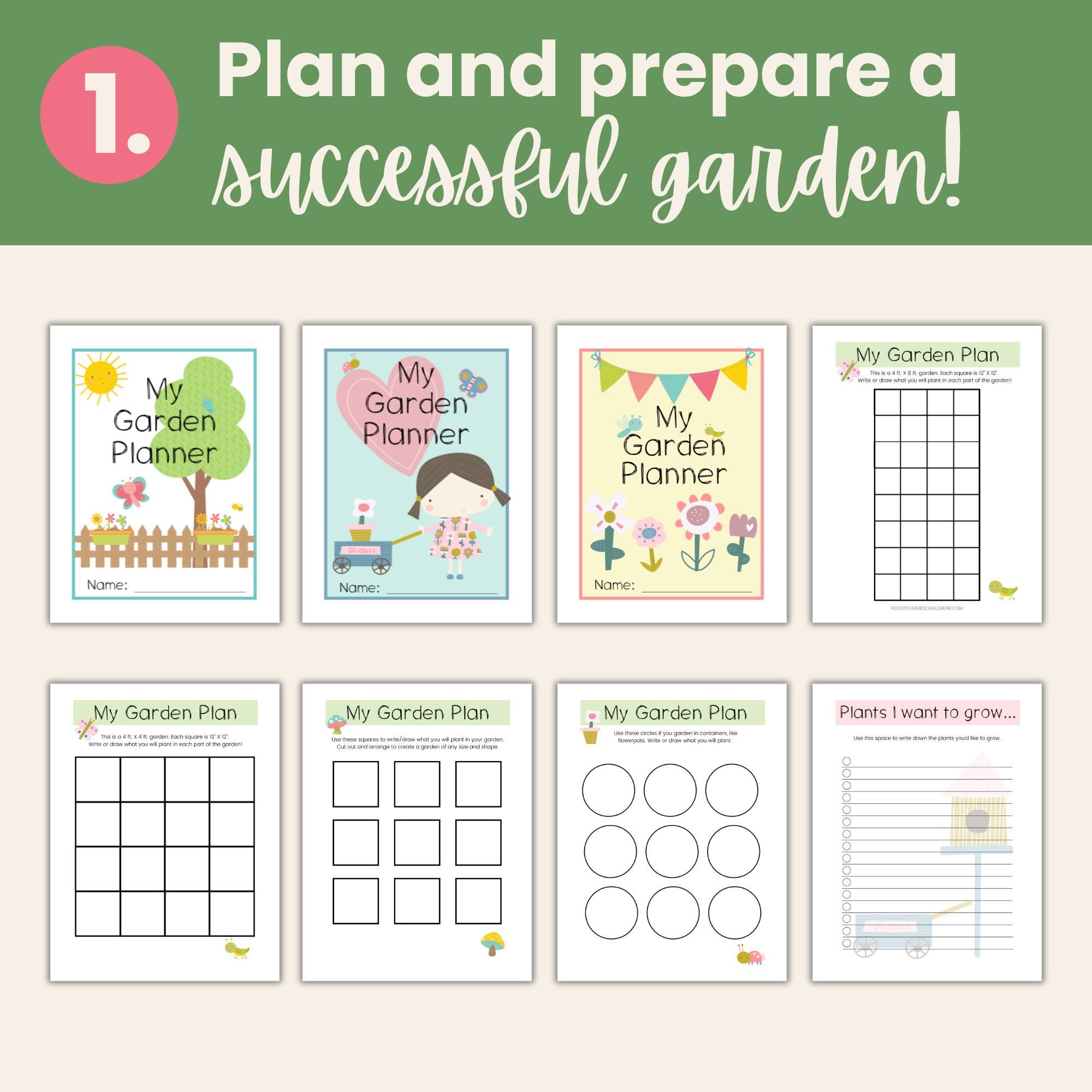 Kids Garden Planner: Homeschool Gardening Unit Study (PDF) - Etsy
