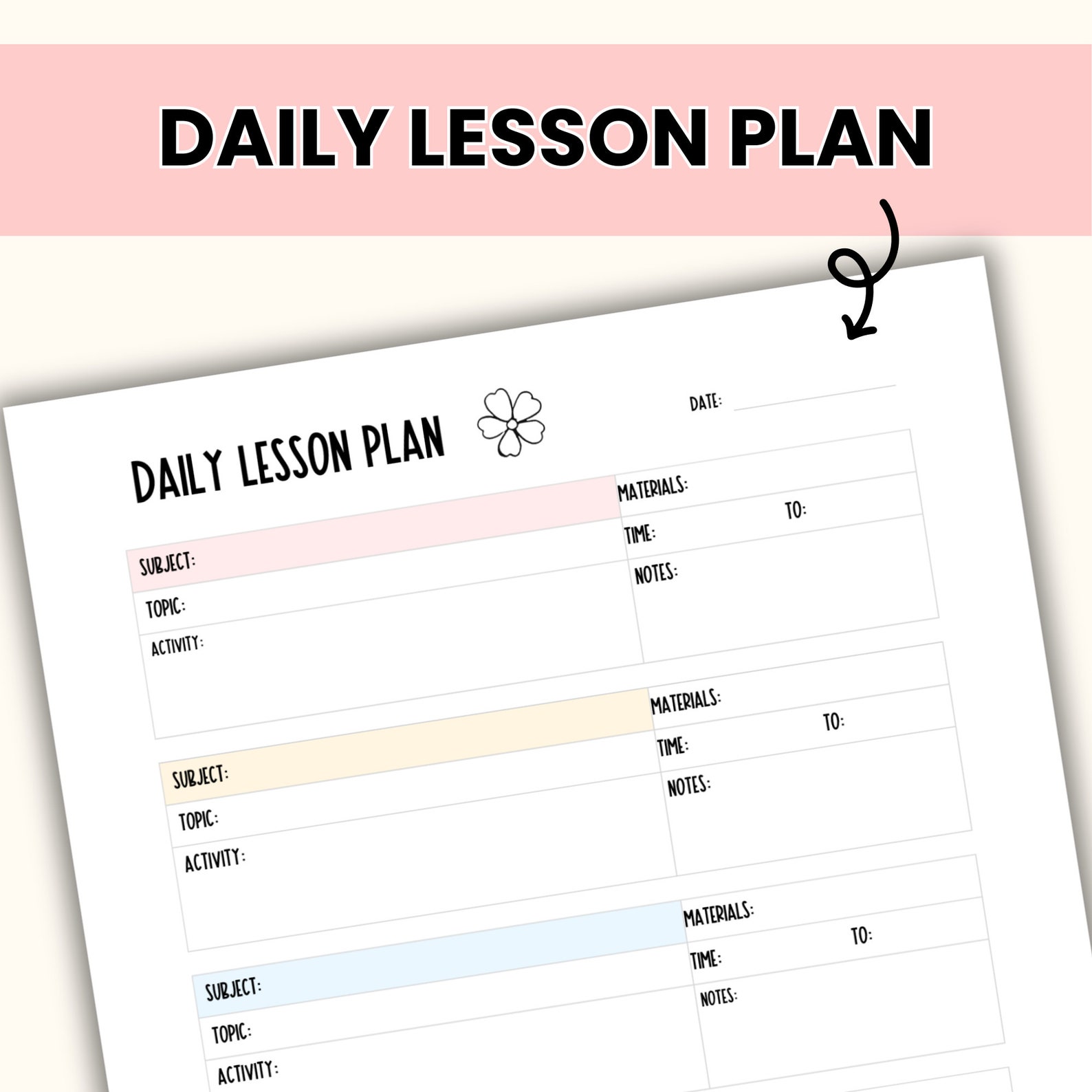 Weekly Homeschool Lesson Planner, Homeschool Teacher Lesson Planner ...