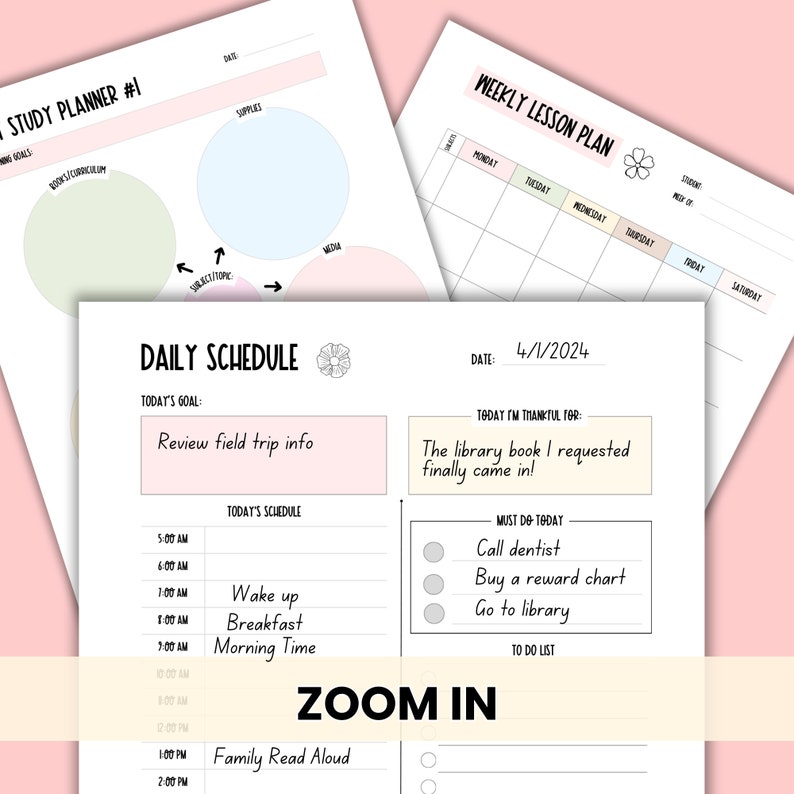 Homeschool Planner Printable, Homeschool Planner 2024-2025, Homeschool ...