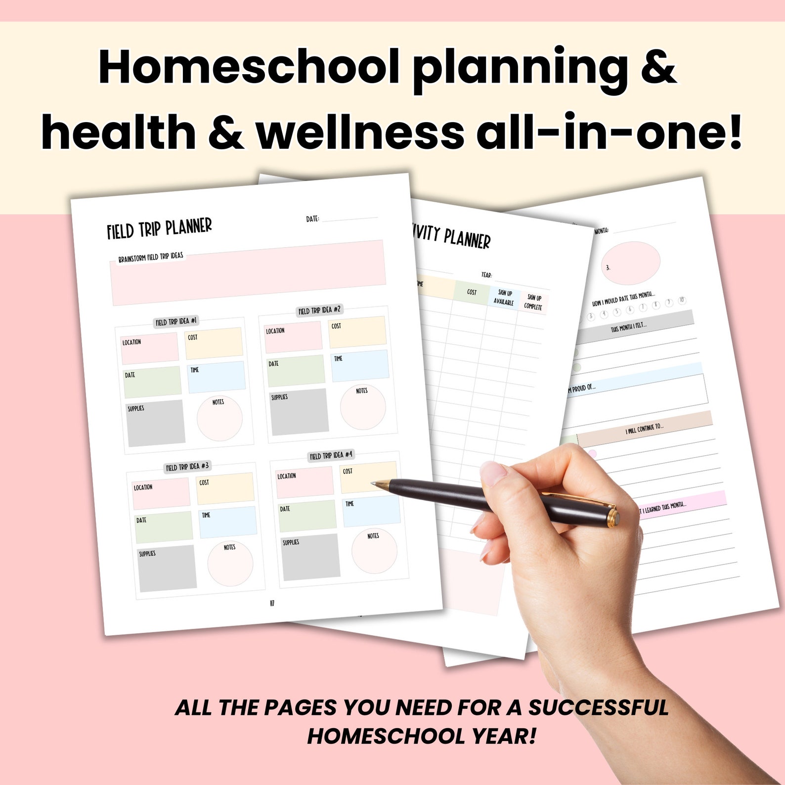 Homeschool Planner Printable, Homeschool Planner 2024-2025, Homeschool ...