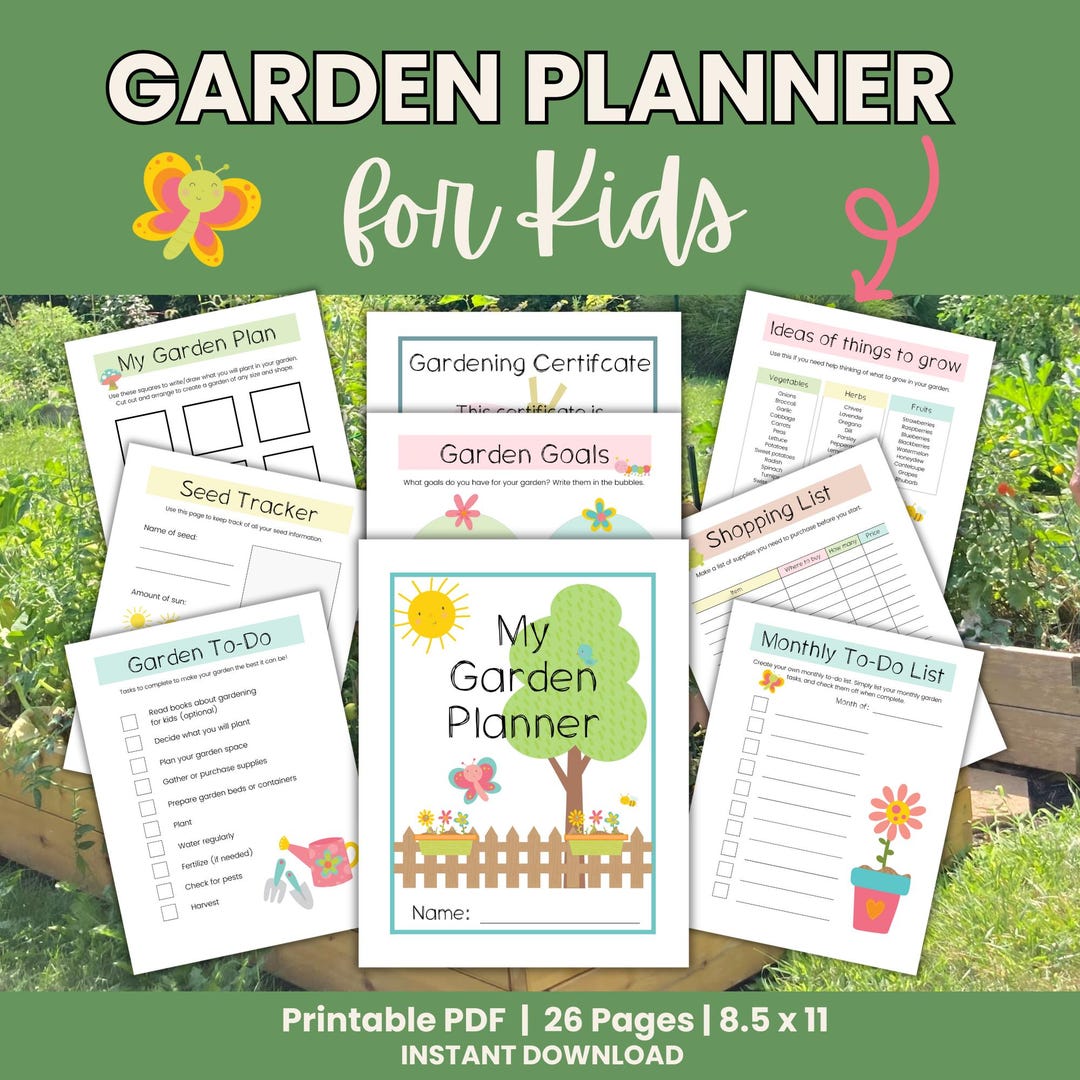 Kids Garden Planner: Homeschool Gardening Unit Study (PDF) - Etsy
