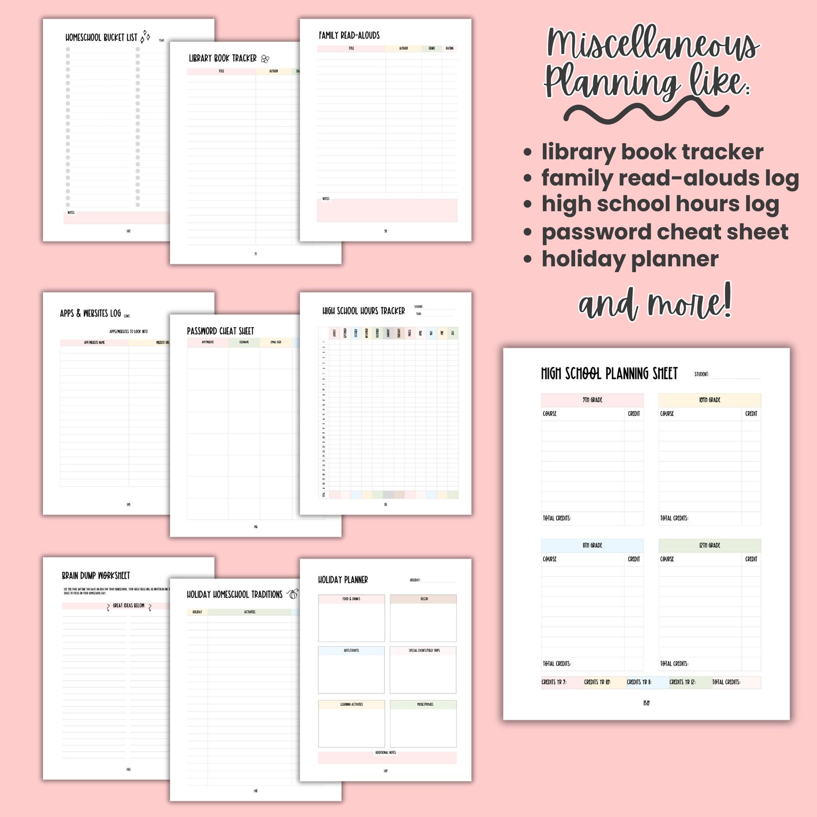 Homeschool Planner, 2024-2025 Homeschool Planner Printable, Homeschool ...