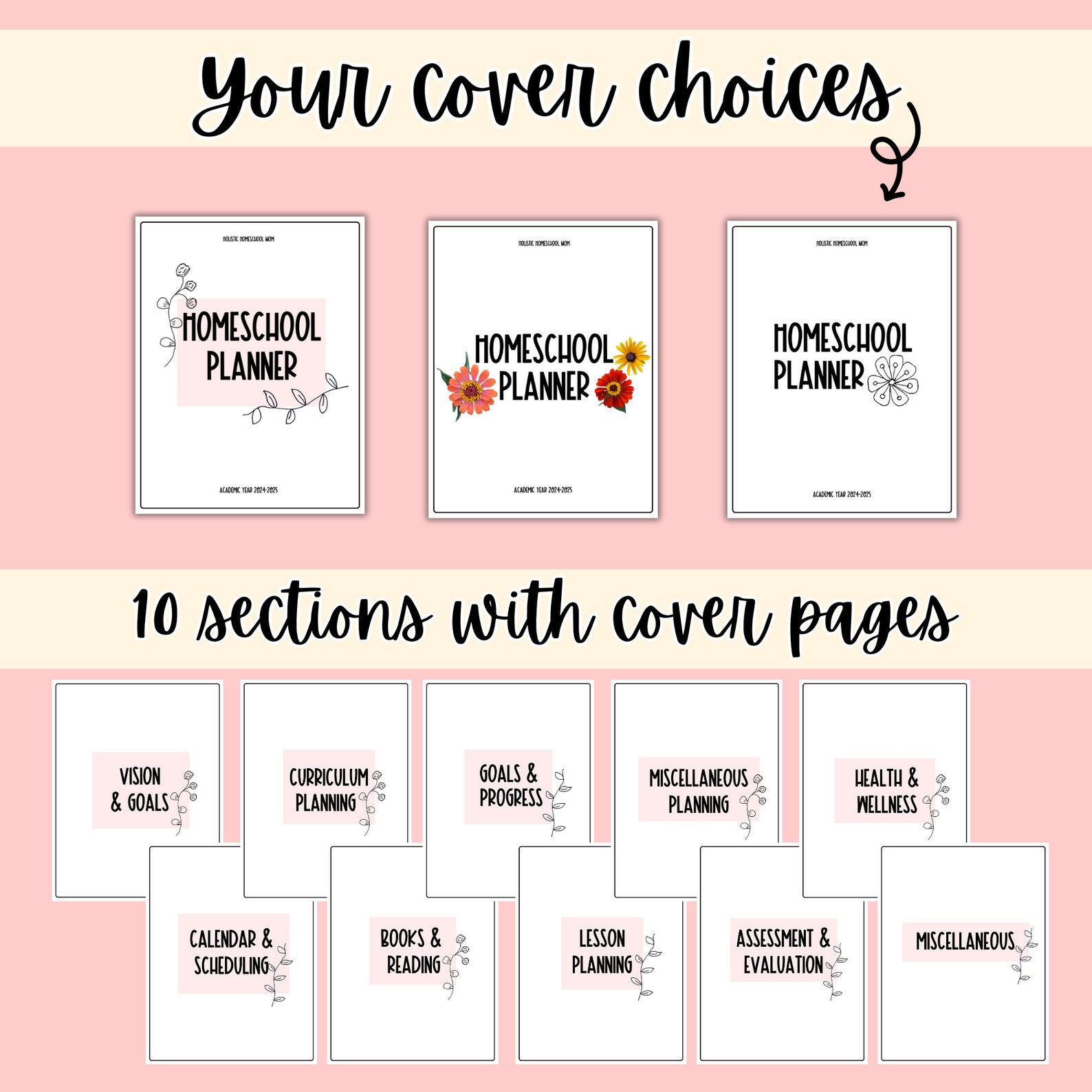 Homeschool Planner Printable, Homeschool Planner 2024-2025, Homeschool ...