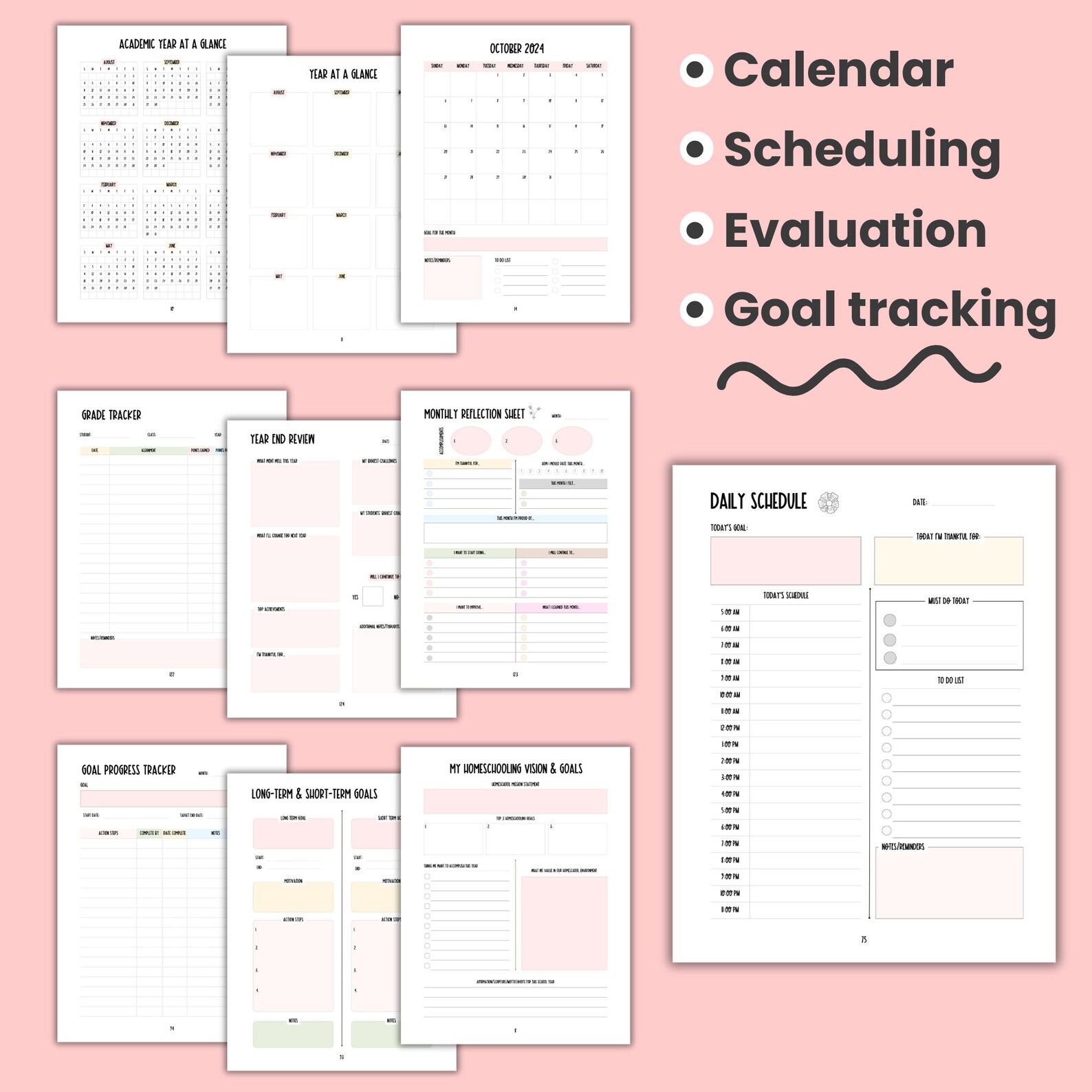 Homeschool Planner, 2024-2025 Homeschool Planner Printable, Homeschool ...
