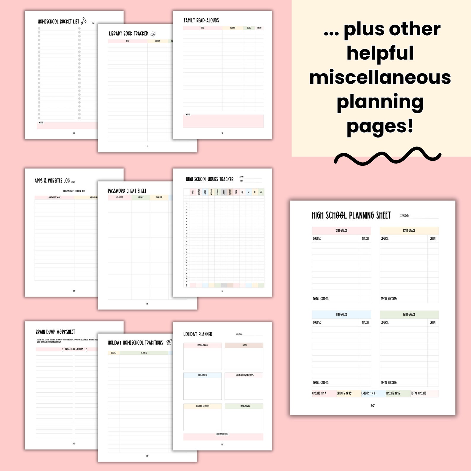 Homeschool Planner Printable, Homeschool Planner 2024-2025, Homeschool ...