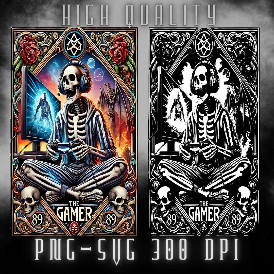 The Gamer Tarot Card SVG PNG , Digital Download for Tarot Enthusiasts ...