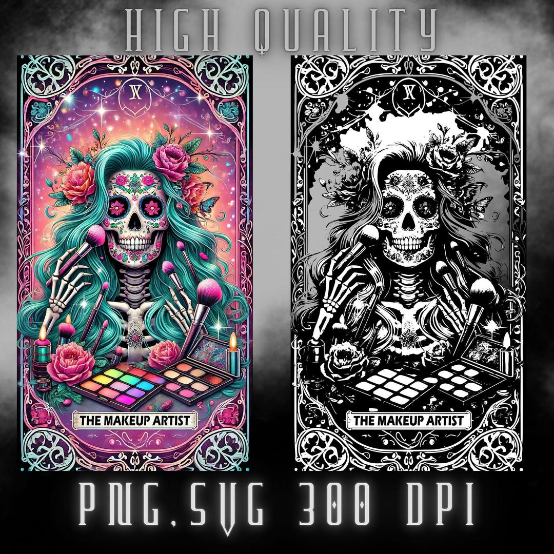 The Make up Artist Tarot Card PNG High-quality Vibrant Digital Art ...
