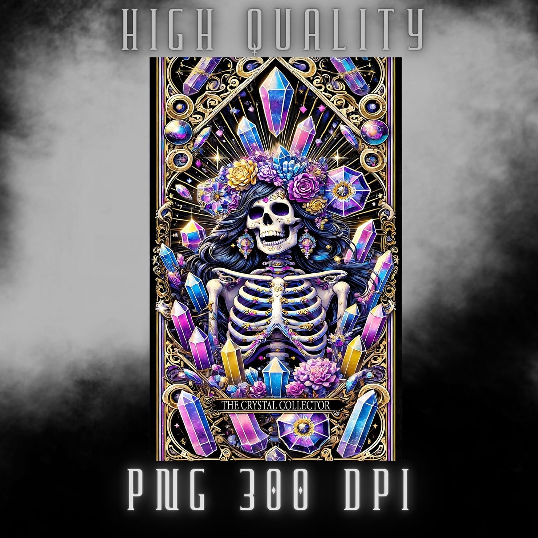 The Crystal Collector Tarot Card PNG High-quality Mystical Digital Art ...
