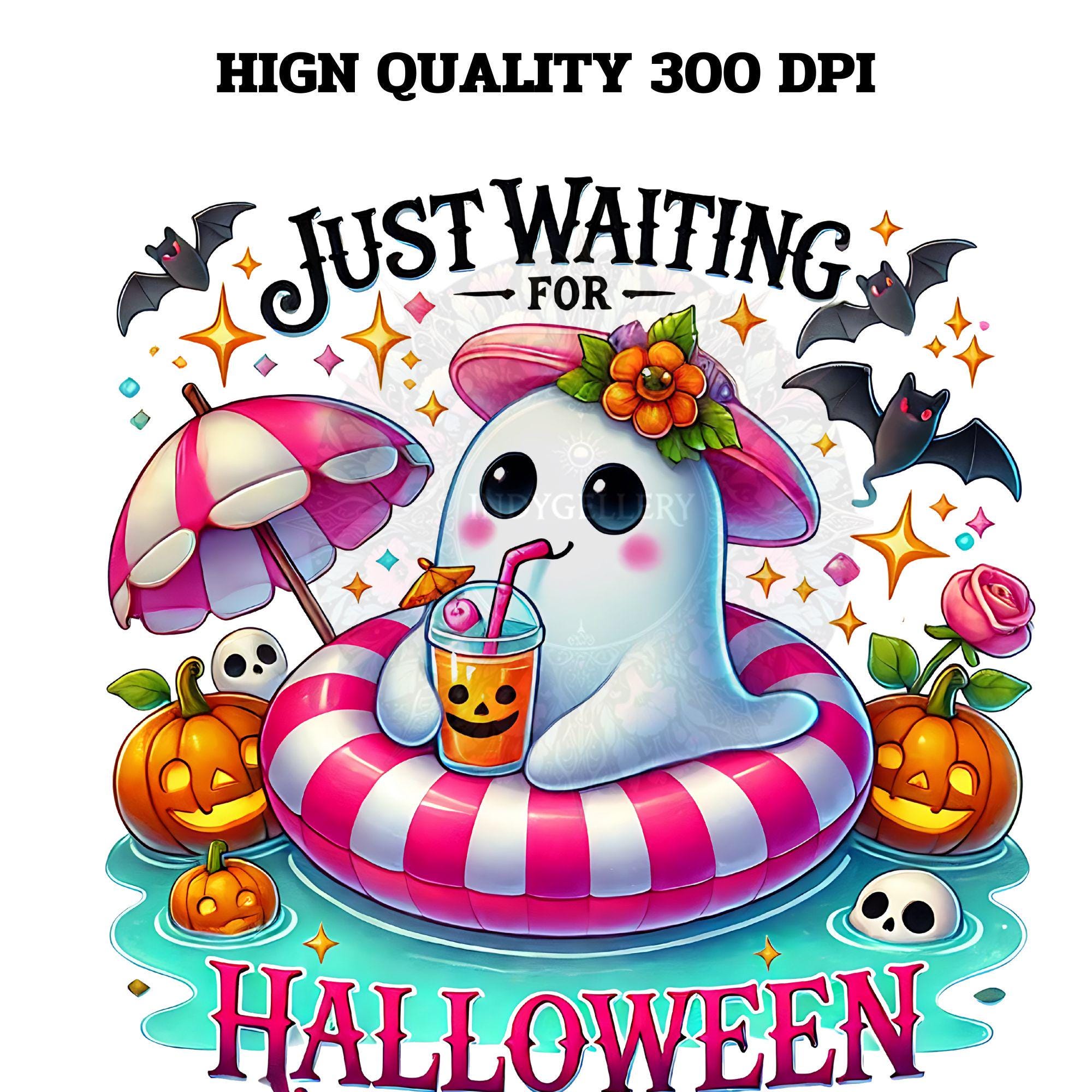 Just Waiting for Halloween Png, Spooky Summer Halloween Sublimation ...