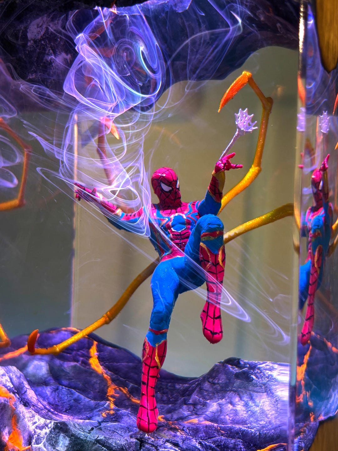 Spider Men Resin Lamp – Handmade Hero Desk Light - Etsy